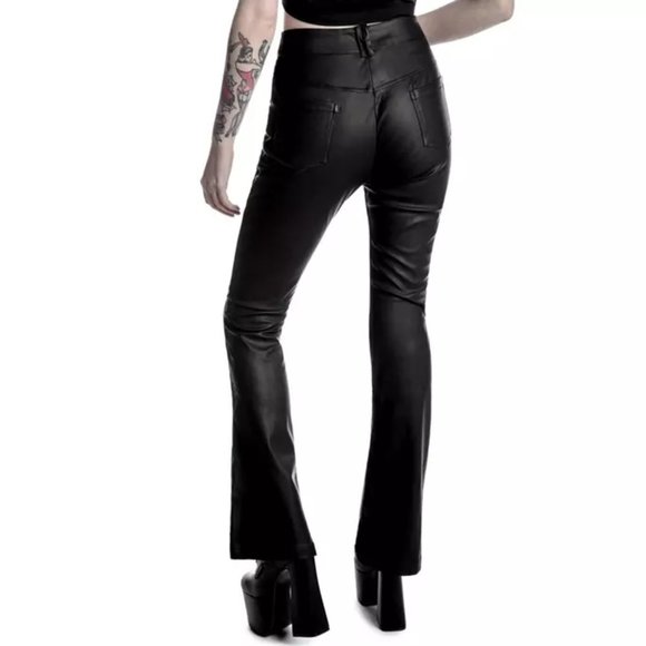 Killstar | Pants & Jumpsuits | Nwt Killstar Hello Vegan Leather Lace Up ...
